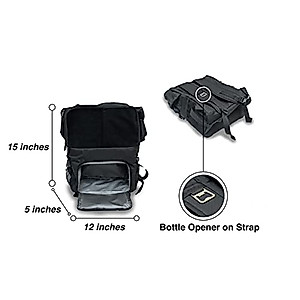 Cornhole Cooler Backpack, Holds up to 2 Sets (8 Bags), Bottle Opener, Cooler Holds up to 12 cans, Extra Compartments for Phone, Storage