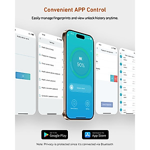 BILLCONCH Smart Gun Safe - Biometric Gun Safe for Pistols with Fingerprint/Full-digital Keypad/Key/Smartphone Lock, Quick-Access Pistol Safe for Beside Nightstand Handgun Safe with LCD/Voice Guide