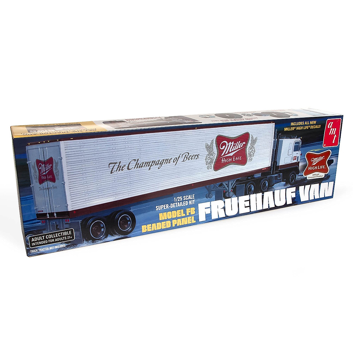 AMT Fruehauf 40' Semi Trailer (Miller Beer) 1:25 Scale Model Kit