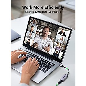 UGREEN USB to Ethernet Adapter USB 3.0 to 10 100 1000 Mbps Gigabit LAN Network Adapter RJ45 Internet Adapter Compatible with Nintendo Switch Laptop PC MacBook Surface XPS Raspberry Pi 4b, and More