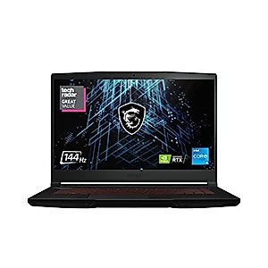 MSI GF63 15.6" 144 Hz Gaming Laptop Intel Core i5-11400H RTX 3050 16GB 512GB NVMe SSD Win11 (11UC-263)