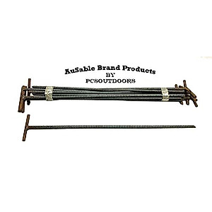 AuSable Brand 24" x 1/2" T-Bar Trap Anchor Stakes - Landscaping, Camping & Trapping (12 PK.)