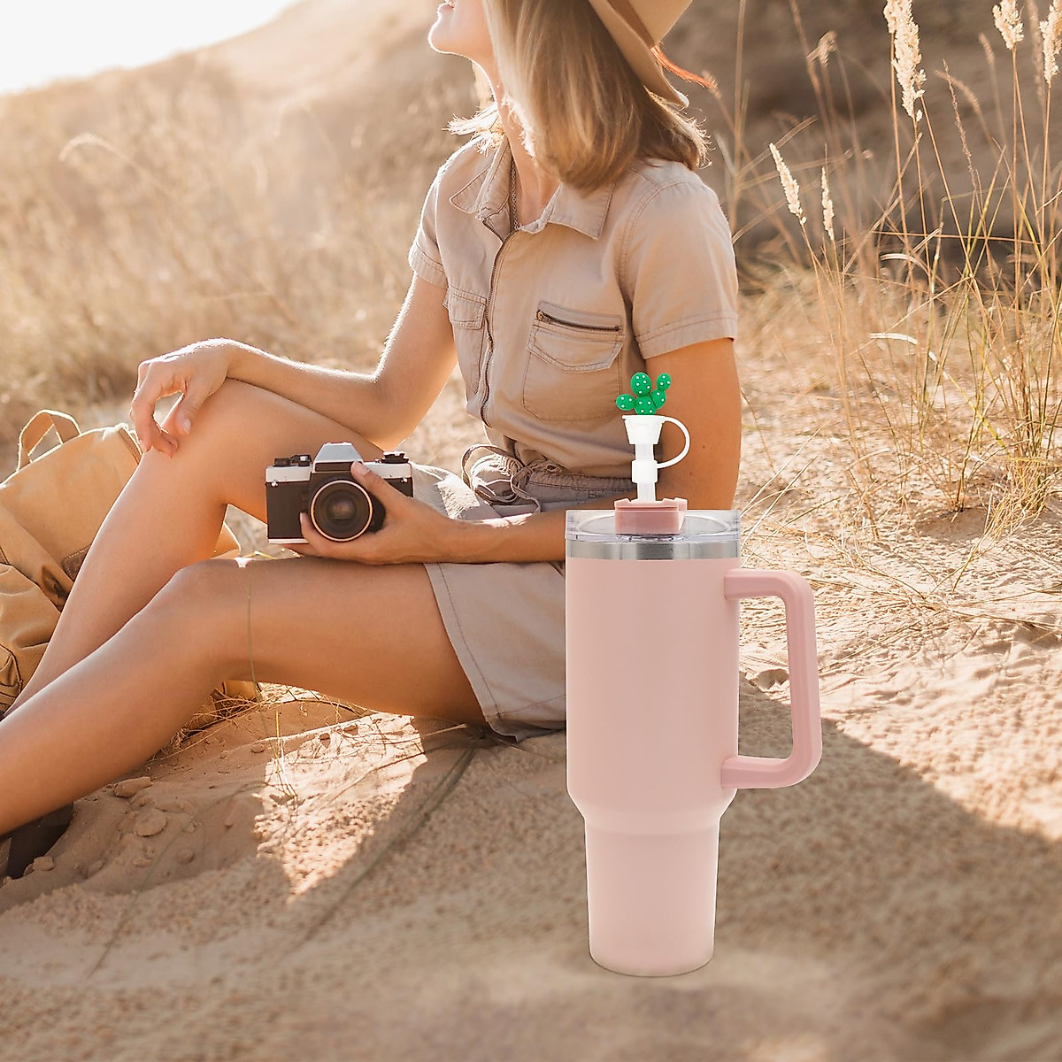 Straw Cover for Stanley Cup, 6Pcs Silicone Straw Topper Compatible with Stanley 30&40 Oz Tumbler, Stanley Cups Accessories