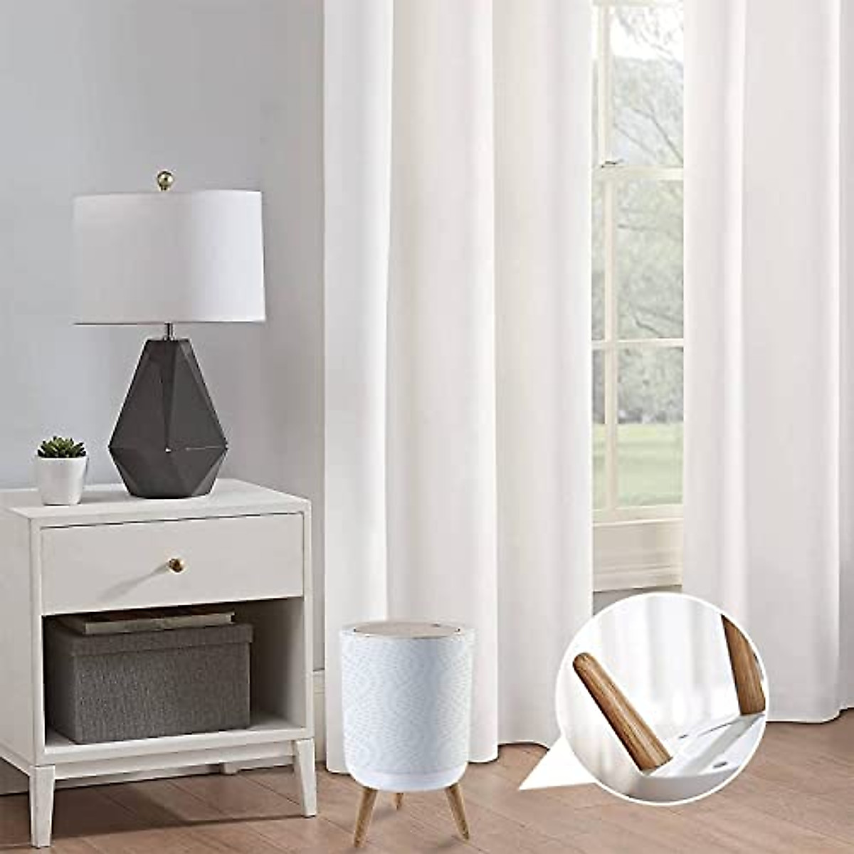 Small Trash Can with Lid for Bathroom Kitchen Office Diaper Rice seamless for fabric wrapping paper simple rice grain light print Bedroom Garbage Trash Bin Dog Proof Waste Basket Cute Decorative