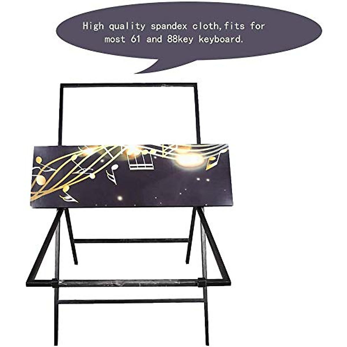 Piano Keyboard Dust Cover For 61/88 Keys,Piano Cover,Keyboard Dust Cover,Adjustable Electric/Digital Piano Stretchable Protective Keyboard Cover with Elastic band Design,Piano Accessories