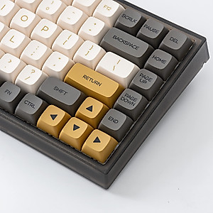 YUNZII KC84 Pro Hot Swappable Mechanical Keyboard 84-Key Gaming Keyboard with Translucent ABS Case, RGB Backlit for Mac/Win/Gamers (Gateron Blue Switch, Shimmer)