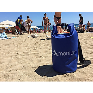 Premium Waterproof Bag/Roll Top Dry Bag - Perfect for Kayaking/Boating/Canoeing/Fishing/Rafting/Swimming/Camping/Snowboarding Crafted by Montem (Blue, 10L)