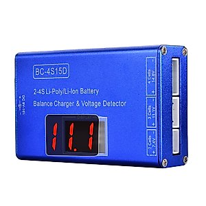Airsoft Battery Charger- Lipo/Li-Ion Balance Smart Charger for 11.1V 7.4V 14.8V 2S 3S 4S Battery with Battery Checker for Airsoft Gun Gel Ball Blaster Splat Ball Gun & RC Hobby