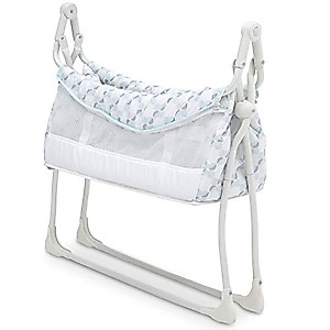 Delta Children Deluxe Activity Sleeper Bedside Bassinet - Folding Portable Crib for Newborns, Windmill