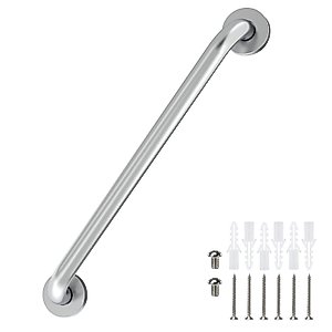 16 Inch Grab Bars for Bathtubs and Showers Brushed Nickel, Safety Shower Grab Bars for Seniors Elderly Handicapped, Handicap Grab Bars for Shower with Concealed Screws, Tesuchan