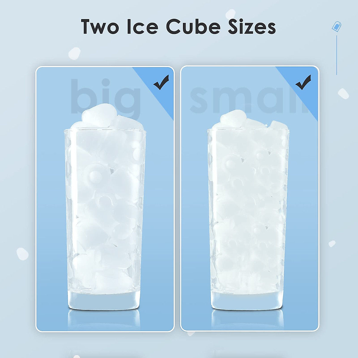 Xbeauty Ice Makers Countertop,Protable Ice Maker Machine with Self-Cleaning, 26Lbs/24H,9 Ice Cubes/8 Mins, Ice Scoop, and Basket for Home/Kitchen/Office/Party-Black