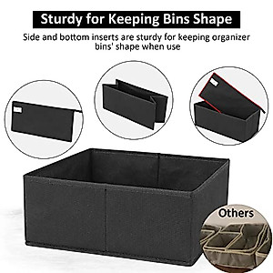 Hinotori Drawer Organizer for Clothing Foldable Storage Bins Closet Baby Dresser Drawer Divider Nursery Basket Box for Underwear, Bras, Lingerie, Black, 12 Pack