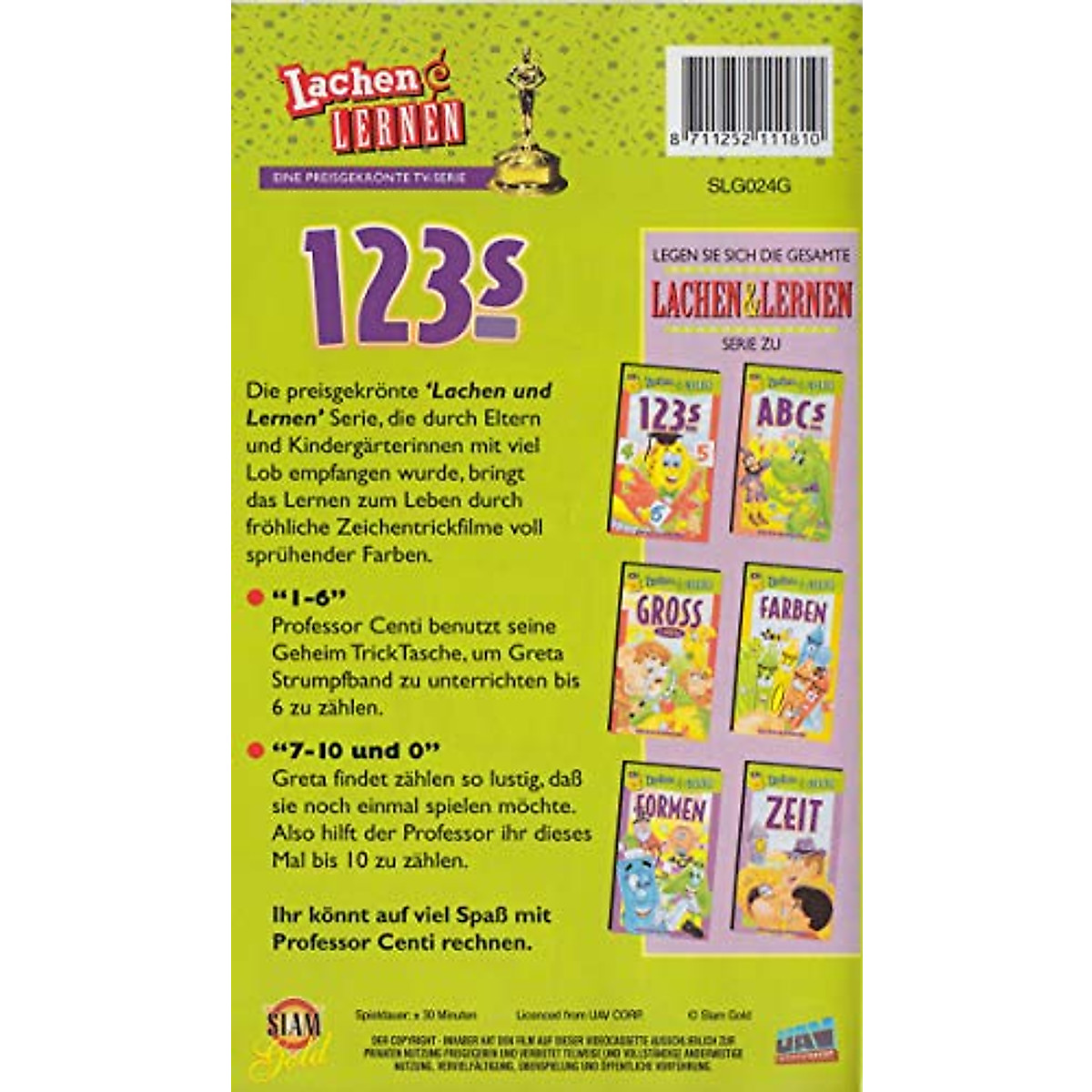 Lachen & Lernen 123s - Zahlen von 0 bis 10 [VHS-VIDEOKASSETTE]