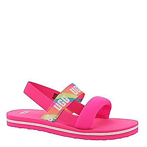UGG Unisex-Child Zuma Sling Sandal, Taffy Pink, 5 Big Kid