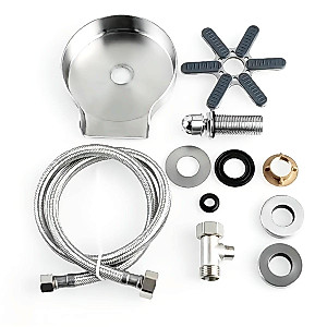 360° Rotary Stainless Steel Glass Rinser, Faucet Glass Rinser for Kitchen Sinks,Metal Cup Cleaner for Sink,Glass Bottle Cleaner Sink Attachment (9 Holes Rotation, Brush Nickel)