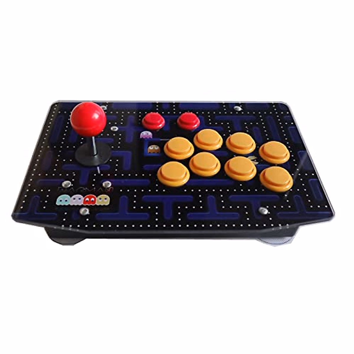 DIACCO J500S 10 Buttons Arcade Joystick USB Wired Acrylic Artwork Panel for PC (Color : Artwork 2)