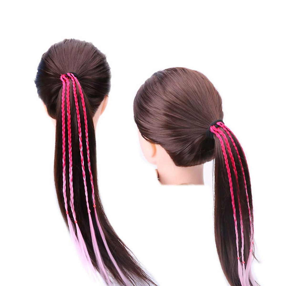 PRETYZOOM 1 Set 6pcs Wig Kids Hair Accessories Hair Accessories for Women Hair Rope Girls Headbands Mermaid Headband Hair Braid Extension Scrunchies Hair Ring Fabric Colorful Child