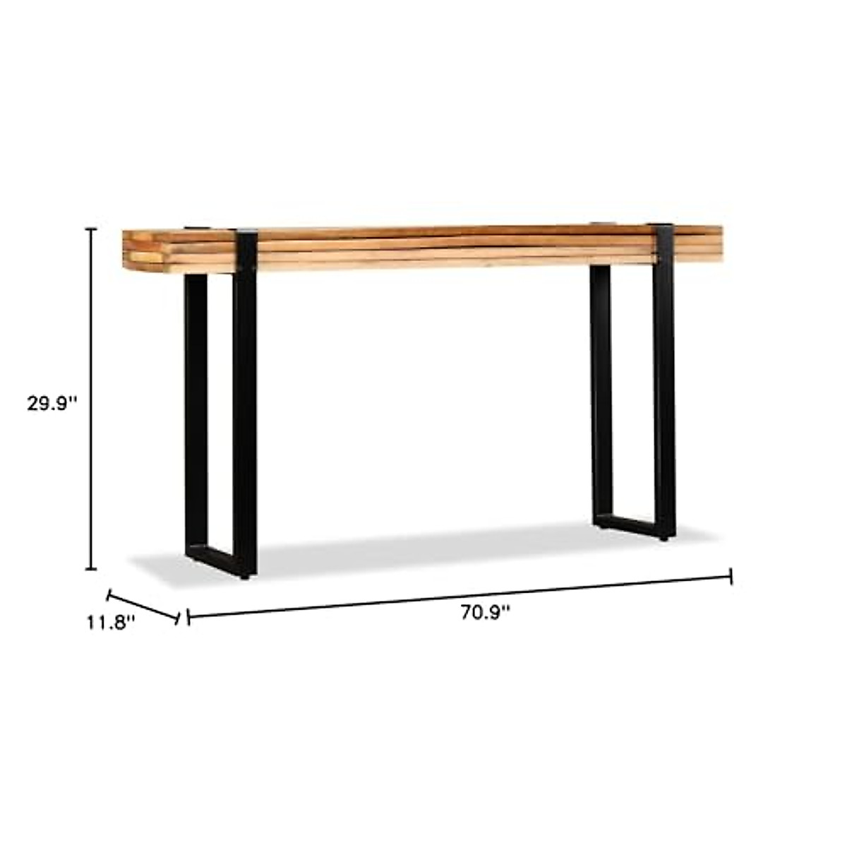 QJBSAVVA Console Table Solid Reclaimed Wood Adjustable,Large Space Dresser Entry Tables Narrow end Table Couch Table Suitable for Home, Office, Bedroom, Meeting Room