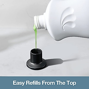 Matte Black Kitchen Sink Soap Dispenser, Ouen Countertop Pump Hand Lotion Built in Pump Soap Dispensers, Stainless Steel Sink Soap Dispenser Pump with 17oz Large Liquid Soap Bottle