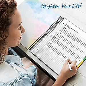 CRANBURY 3-Subject Notebook College Ruled - 300 Pages (150 Sheets) Spiral Notebook 8.5 x 11 with Pockets, Dividers, Tabs, Dual Plastic Covers, School Supplies Multi Subject Notebook