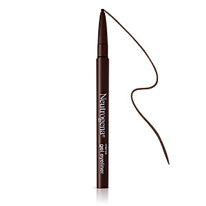 Neutrogena Intense Gel Eyeliner with Antioxidant Vitamin E, Smudge- & Water-Resistant Eyeliner Makeup for Precision Application, Dark Brown, 0.004 oz