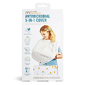 Munchkin Milkmakers 5-in-1 Nursing Cover, Quiet Skies, Grey