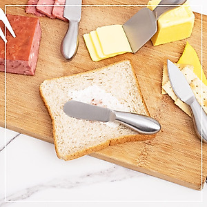Cheese Spreader Knife Set (18 Pcs) 丨Charcuterie Accessories丨Stainless Steel Butter Knife, Serving Spoons, Forks and Mini Tongs, Used for Cheese, Butter, Jam, Pastry and Other Kitchen Daily Gadgets