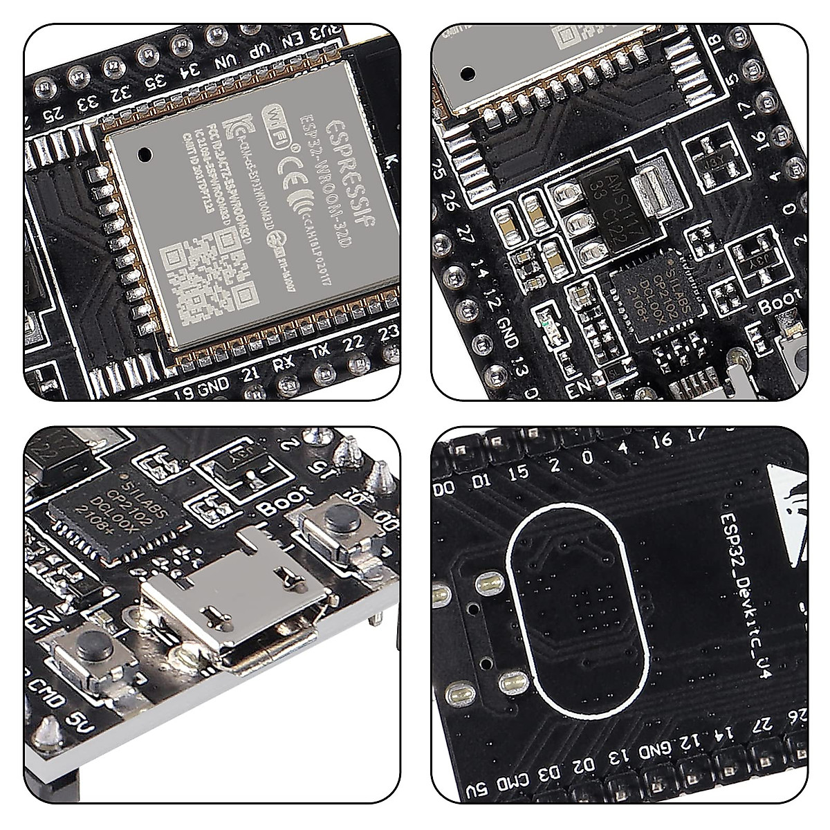 Shutao 5PCS ESP32-DevKitC Core Board ESP32 Development Board ESP32-WROOM-32D ESP32-WROOM-32 WiFi+Bluetooth Compatible with NodeMCU-32