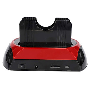 Linel Hard Drive Docking Station-2.5 /3.5 Inch SATA IDE HDD Dual Slots Hard Drive Enclosure Hard Drive Dock with All in One Hard Drive Reader USB 2.0 Hub Us Plug