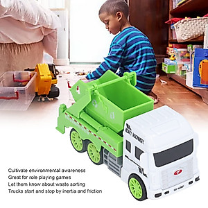 Toy garbage truck real sliding plastic material inertial sanitation vehicle to understand waste classification Sanitation vehicle (dumping vehicle)