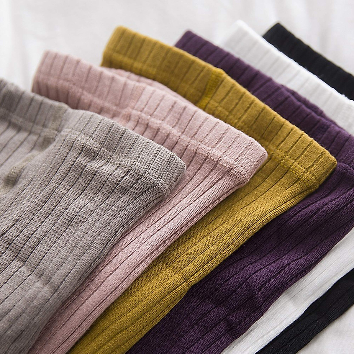 Frillybutts 6 Pack Cable Knit Leggings Unisex Infant Toddler Litter Kid Footless Tight 0-5T