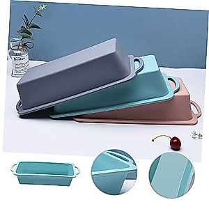 RORPOIR 1pc Cake Mold Square Cupcake Pans Pizza Tray Silicone Muffin Pan Rectangular Toast Pan Toast Baking Rectangular Bread Baking Tools Home Bakeware DIY Bread Mold Silica Gel Self Made
