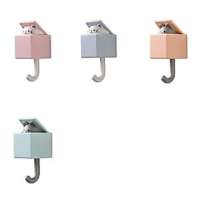 Firlar 4PCS Creative Adhesive Wall Hook Key Holder, Cute Pet Hooks, Strong Viscose Punch Free Hooks, Coat Hooks Utility Hooks for Bathroom/Bedroom/Kitchen Hanging Keys, Towel, Bag