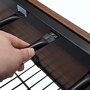 HAUSHECK Queen Size Bed Frame, Queen Platform Bed w/ 4 Large Storage Drawers on Wheels, Metal Bedframe No Box Spring Needed w/Strong Metal Slat Support Mattress Foundation for Kids, Teen & Adults