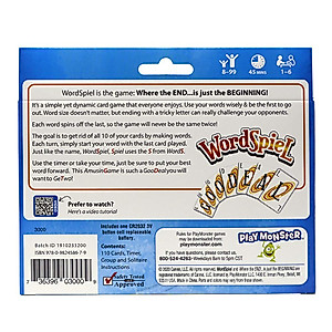 Set WordSpiel — Card Game — Make A Word Using Part of the Word Before — Family Fun Game Night — For Ages 8+