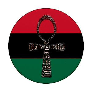 Ankh Pan Afrikan RBG Flag Egyptian African Life Symbol Kemet PopSockets PopGrip: Swappable Grip for Phones & Tablets