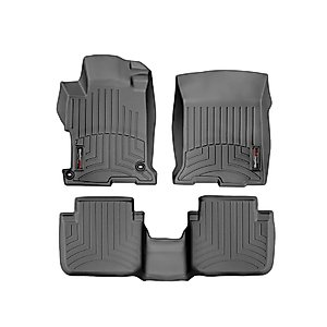 WeatherTech Custom Fit FloorLiners for Honda Accord - 1st & 2nd Row (44481-1-2), Black