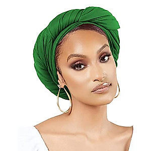Nonbongoy Head Wraps for Black Women Stretch Turban African Headwraps Scarf Soft Hijab Hair Wraps Jersey Head Scarf for Locs Braids