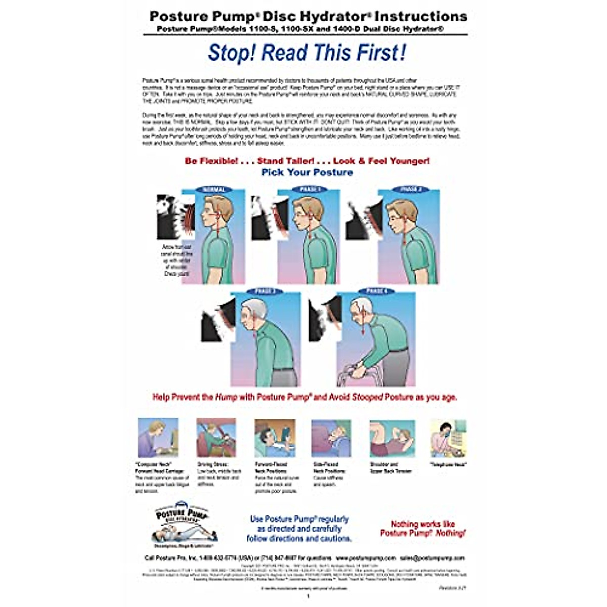 Posture Pump® Neck Exercising Dual Cervical Spine Disc Hydrator® Pump | Relieves Neck & Upper Back Pain Stiffness | Neck Shoulder Pain Relief Posture Control (Dual Air Cell Model 1400-D)