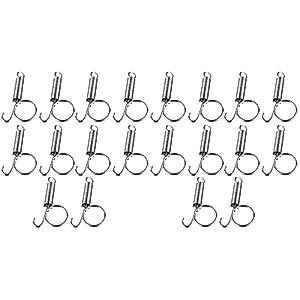 STOBOK 20PCS Metal Finger Spring Latch Hook Cage Door Spring Hook for Fixing Pet Wire Cage Door Rabbit Birds Bunny Rodents Guinea Pig Hamster Parrot Hedgehog