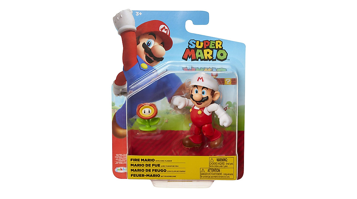 Super Mario Fire Mario Figure – Collectible 4" Action Toy