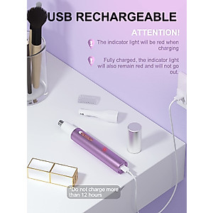 AHHFEI Rechargeable 5 in 1 Ear and Nose Hair Trimmer for Women, 2024 Professional Painless Eyebrow & Facial Hair Trimmer with Powerful Motor and Dual-Edge Blades Easy Cleansing
