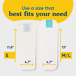Charlie Banana Baby Super Absorbent Deluxe Reusable and Washable Diaper Insert, One Size, 3-Pack, Small
