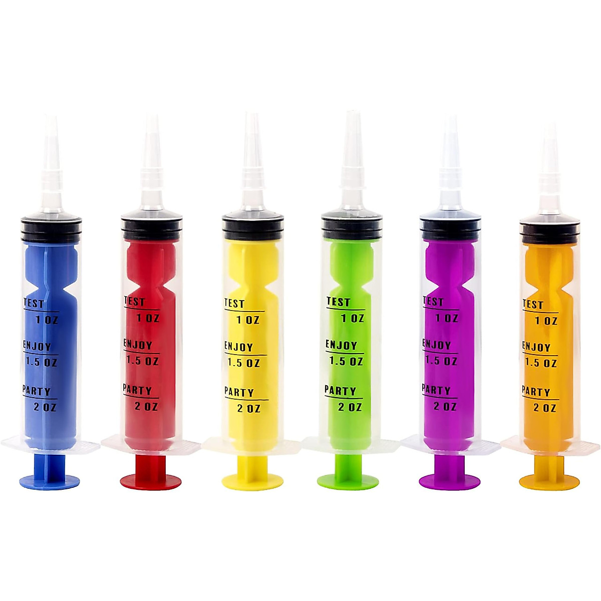 JOYIN 60 Pcs Charge Syringes with Caps, Reusable Party Springe for Charge for Halloween Party, Thanksgiving day, Christmas and Birthday Parties