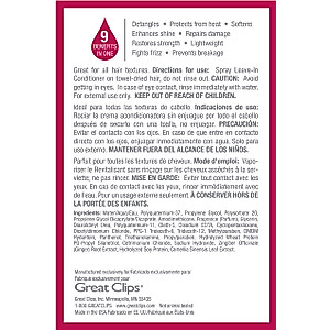 GREAT CLIPS Solutions Nourishing Leave-In Conditioner | 8oz Spray | Detangles and Hydrates Hair