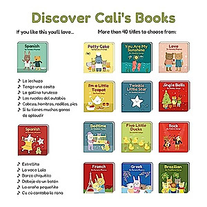 Cali's Books Spanish Nursery Rhymes 1: Bilingual Children's Book Spanish with English Translation, Learn Spanish for Kids, Spanish Books for Toddlers 1-3 - 6 Canciones Infantiles en Español