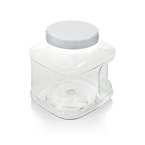 Arrow Home Products 80 oz Stackable Stor Keeper Airtight Storage Containers with Lids, 1 Pack - USA Made, BPA-Free Multipurpose Square Plastic Containers with Pinch Grip Handles to Store Dry Goods