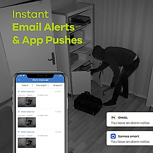 SANNCE 1080P Security Camera System 8CH H.264+ 1080N Home Surveillance DVR and (8)×1080P Weatherproof Outdoor CCTV Camera with 100ft Night Vision, Easy Remote Access, Smart Playback, NO Hard Drive