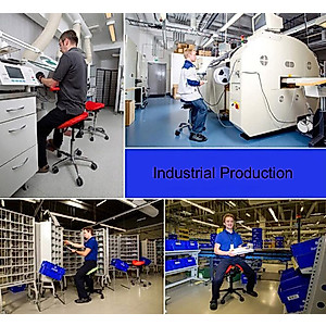 Medical Dental Stool Dentist Chair PU Leather Auxiliary Stool Chair with Armrest Height-Adjustable Doctor Chair Suitable for Dentist and Office