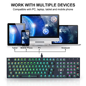 Redragon BBK556 Custom Gaming Mechanical Keyboard Kit – 100% 104 Keys DIY RGB Fully Modular Keyboard - USB Wired Barebones Full Size Keyboard HOT SWAPPABLE 3pin/5pin Switch, Black